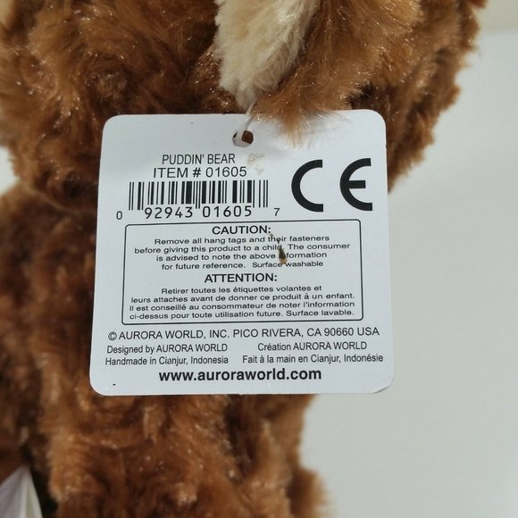 Aurora | Toys | Aurora Inch Puddin Bear Plush Stuffed Animal Teddy Bear ...